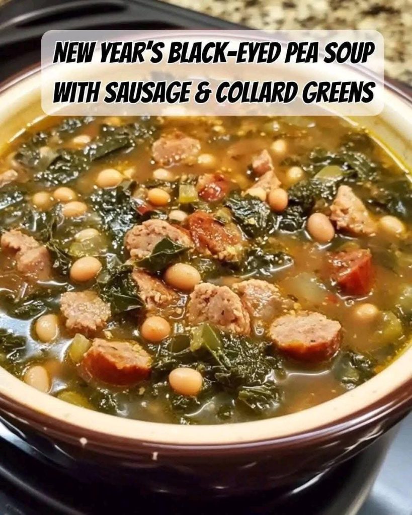 New Year’s Black-Eyed Pea Soup with Sausage & Collard Greens – Foodie Infoo